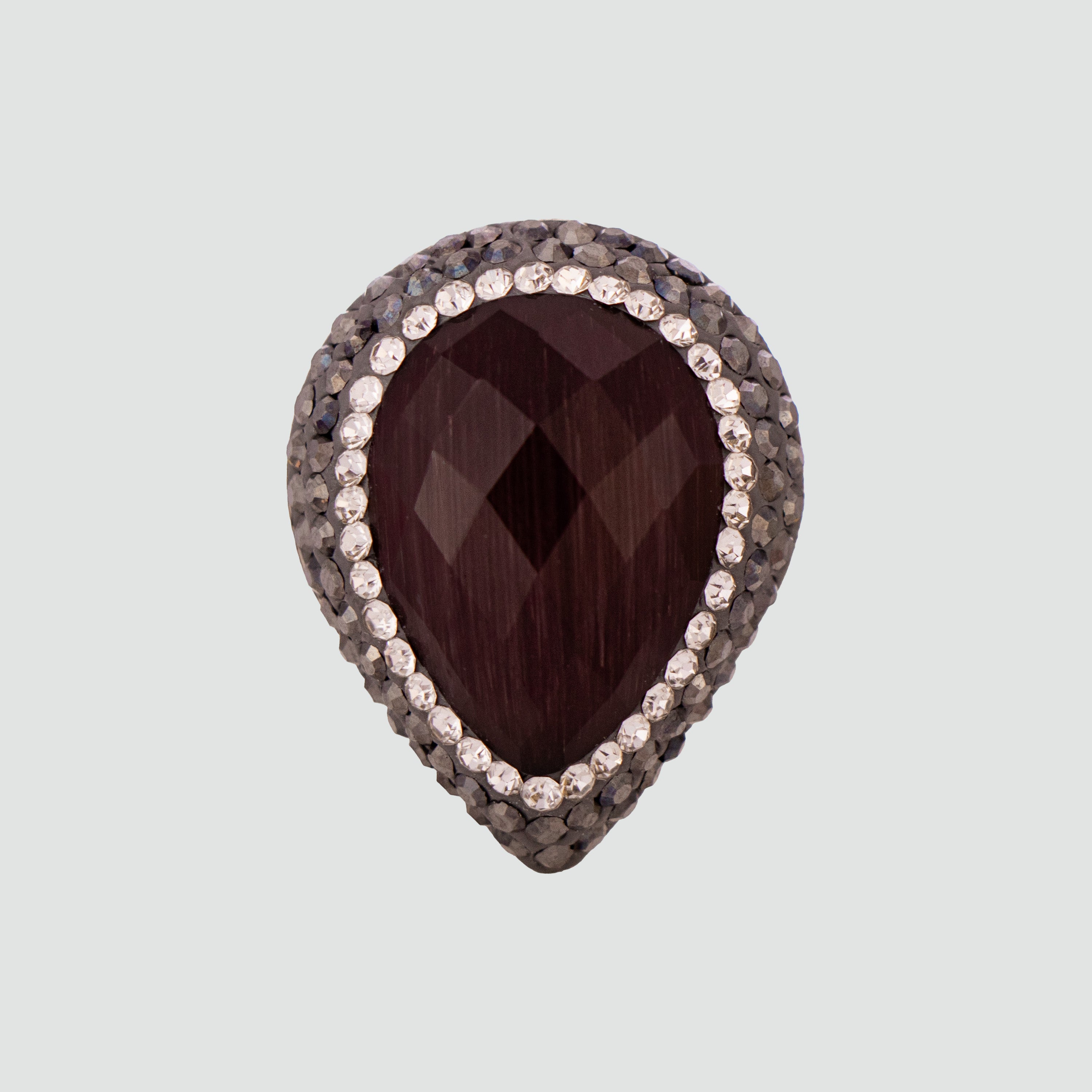 Anillo turco Queen Farah de Plata 925, con baño de Rodio, gema de ojo ...